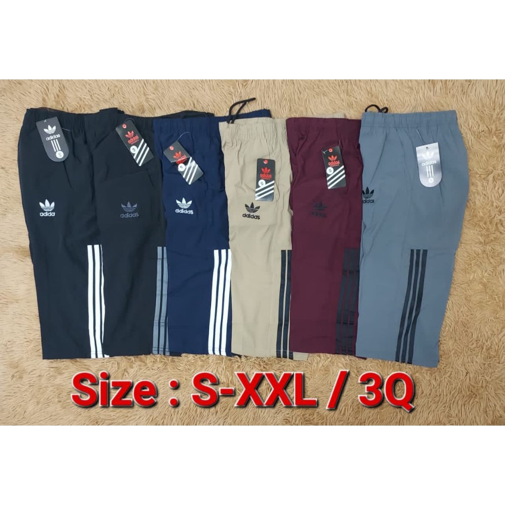 S/6XL, Seluar Futsal 3 Suku A1) / Tracksuit 3 Quarter / Men 3 Quarter ...
