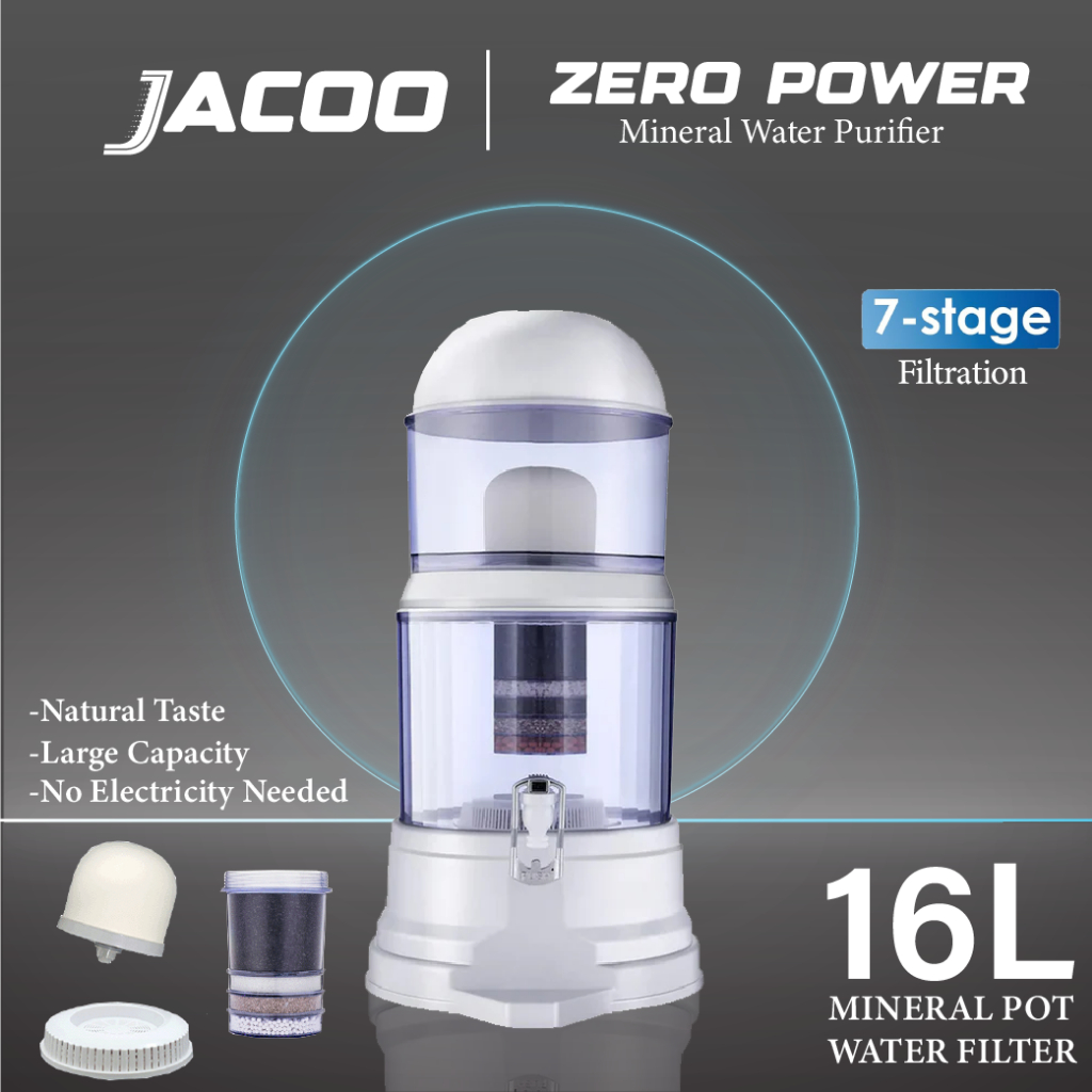 Mineral Pot Water Filter System 7 Stage Purification Indoor Tabletop ...
