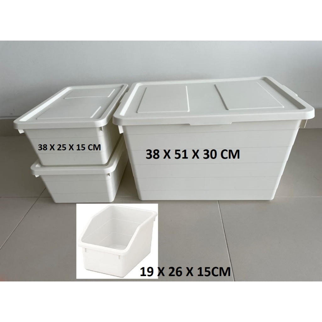 IKEA SOCKERBIT Storage box With Lid / Organizer Box with lid / Shelf ...