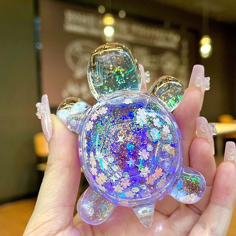 Miniature Tortoise Statue, Flash Shiny Quicksand Turtle Figurine ...