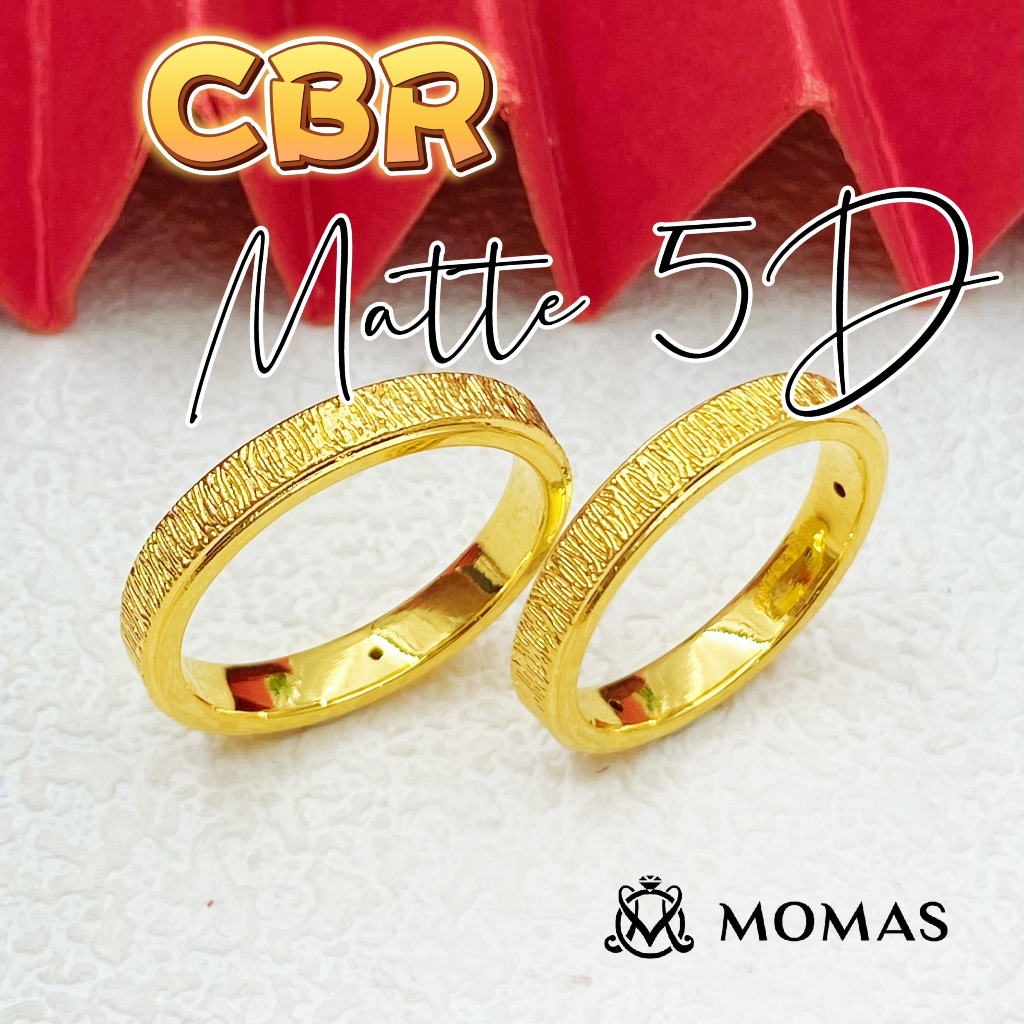 Cincin Belah Rotan Matte 5D Emas 916 Original Cincin Emas 916 Bajet ...