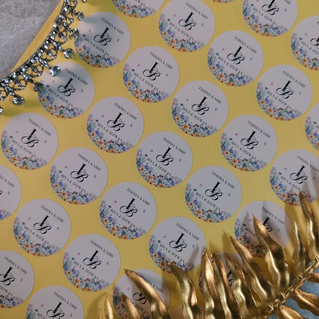 Sticker Doorgift/ Sticker Bulat & Petak / Sticker Mirrorkot | Shopee ...