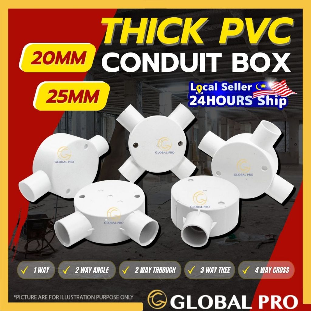 PVC Conduit Electrical Junction Box Wire Connector PVC Pipe Wayar Pipe ...