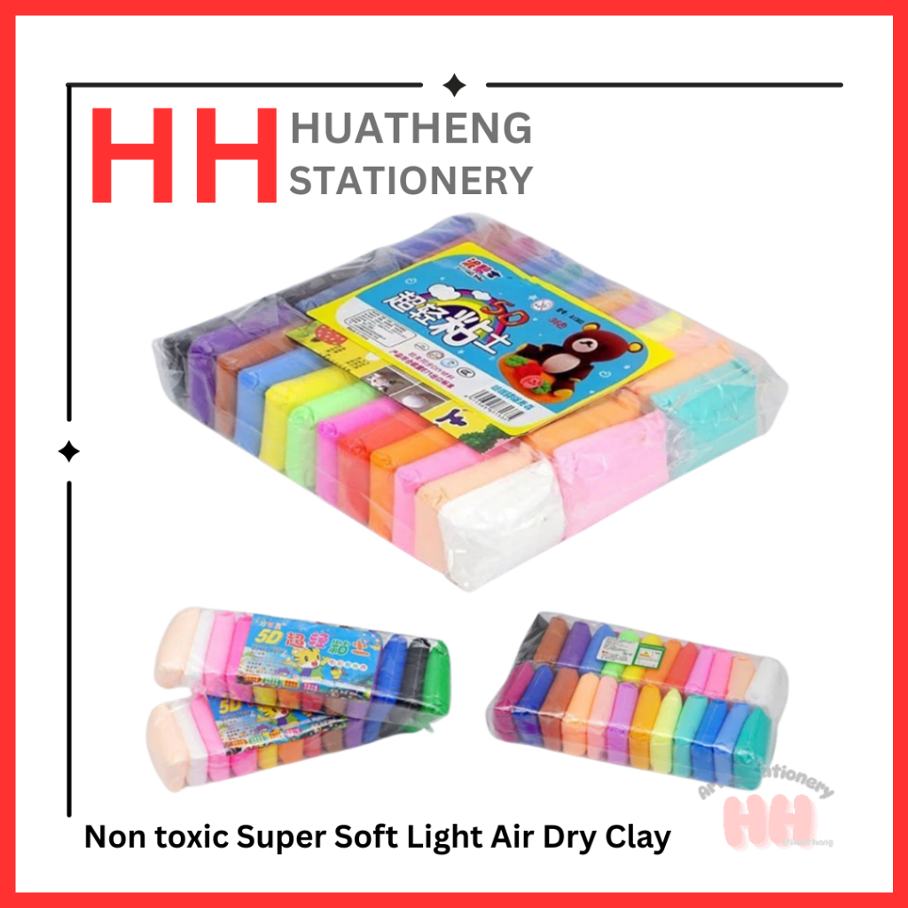 Non toxic Super Soft Light Air Dry Clay Polymer Plasticine Modelling ...