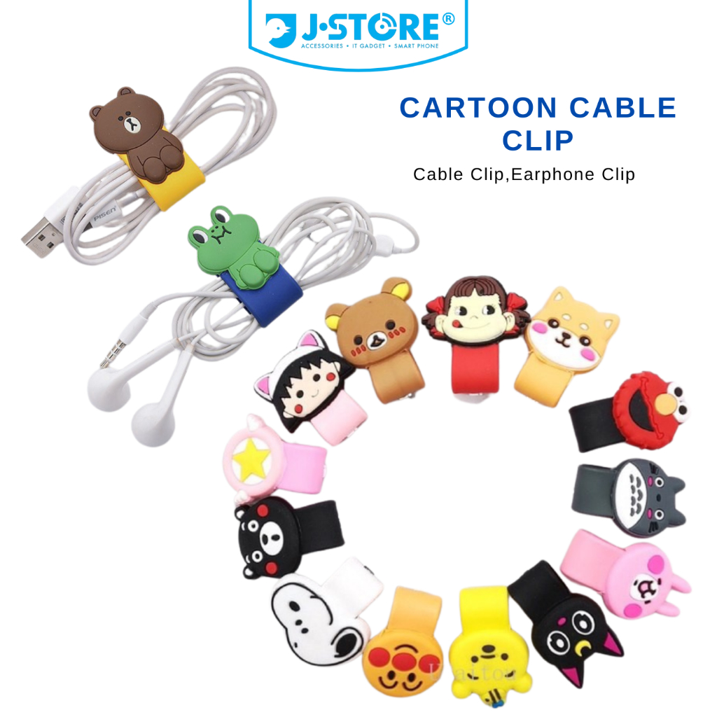Cartoon Data Cable Organizer Headphone Data Line Cartoon Button Winder ...