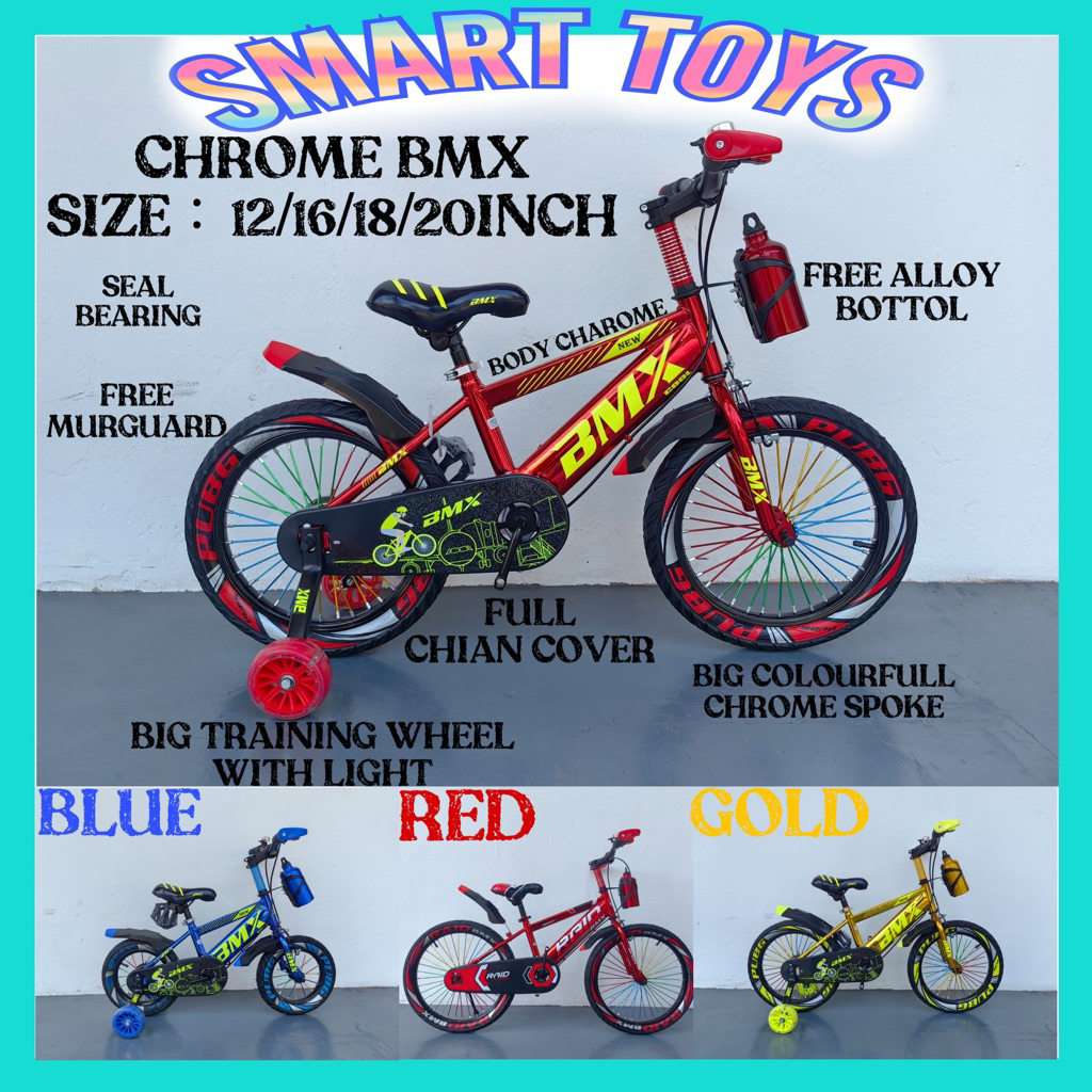 BASIKAL BUDAK BMX CHROME 12INCH /16INCH /18INCH /20INCH CHILDREN ...