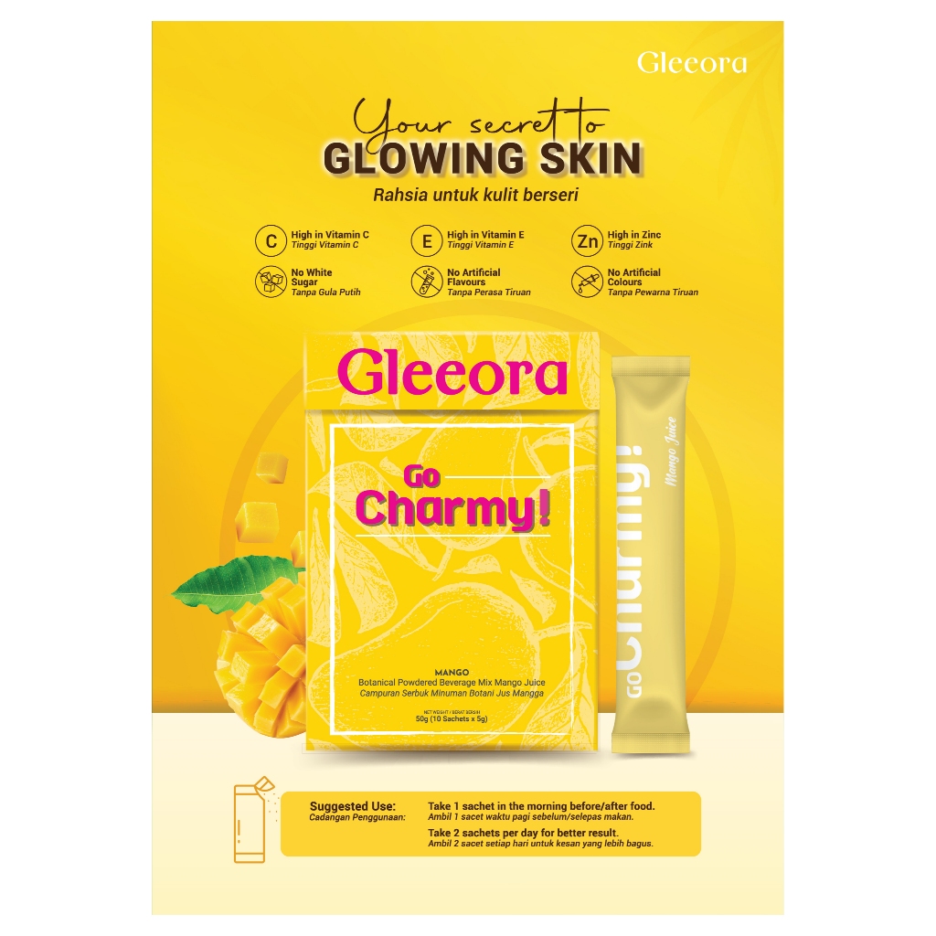Go Charmy Botanical Mango Juice Powder Drink | Beauty & Glow Booster ...