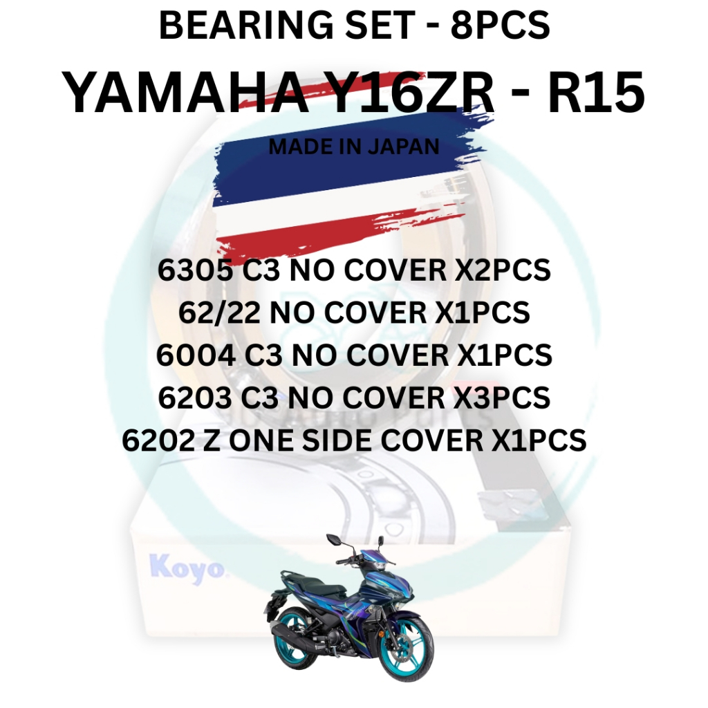 BEARING ENGINE SET C3 KOYO BEARING ENJIN MOTOR YAMAHA Y16 Y16ZR R15 ...