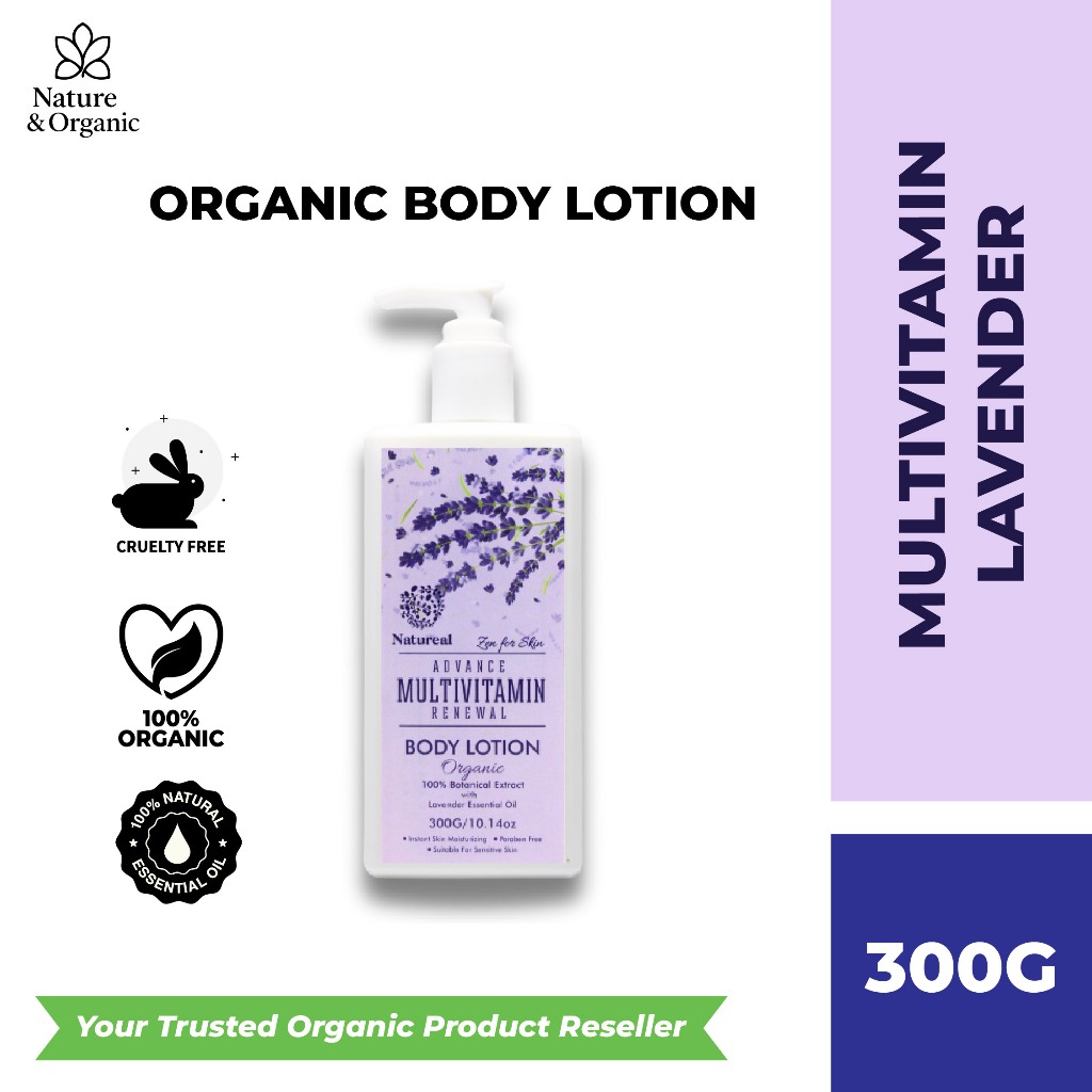 Lavender Multivitamin Calming & Nourishing Body Lotion 300G by Natureal ...