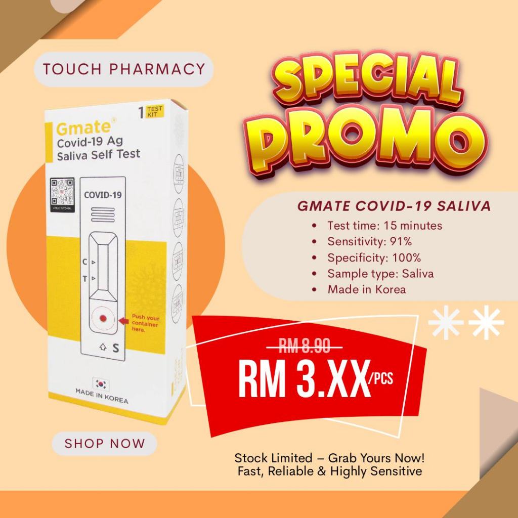 6.6 Sales !!! (EXP : 1/2026) Gmate Saliva Antigen Test Kit - 1 set Made ...