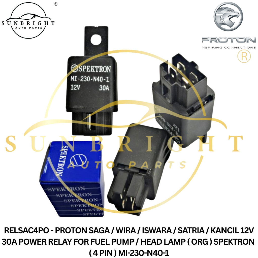 PROTON SAGA / WIRA / ISWARA / SATRIA / KANCIL 12V 30A POWER RELAY FOR ...