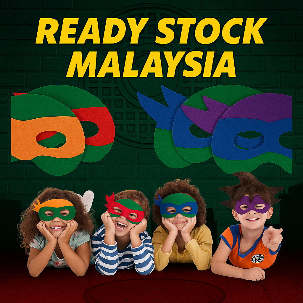 (Ready Stock) Ninja Turtle Felt Mask for Kids | TMNT Cosplay Party ...
