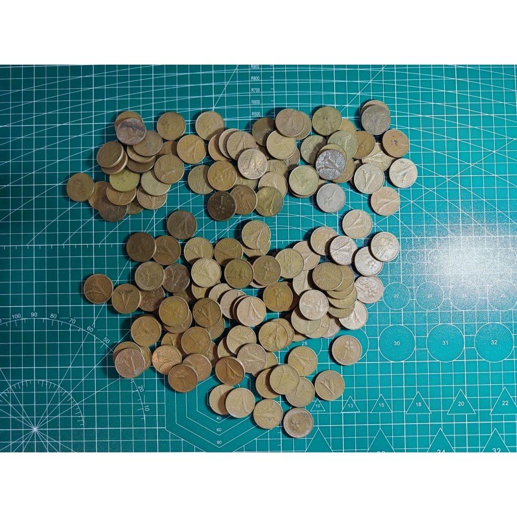 Mix Condition $1 Duit Syiling Lama RM1 Malaysia Satu Ringgit 马来西亚 金盾 ...