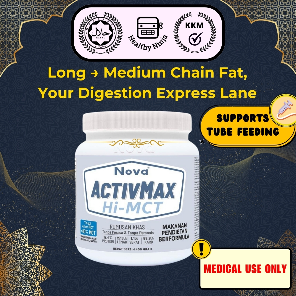 Nova Activmax High MCT Fat Intolerance Whey Protein Taurine Carnitine ...