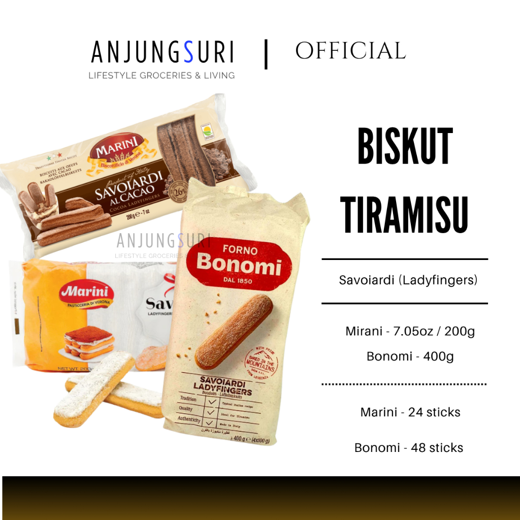 Biskut Tiramisu Ladyfingers Biscuits Savoiardi Sponge Cake Lady Finger ...