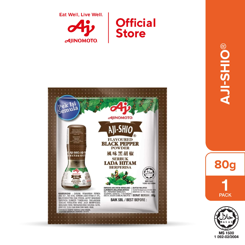 AJI-SHIO® Black Pepper Refill Pack (80g) | Shopee Malaysia