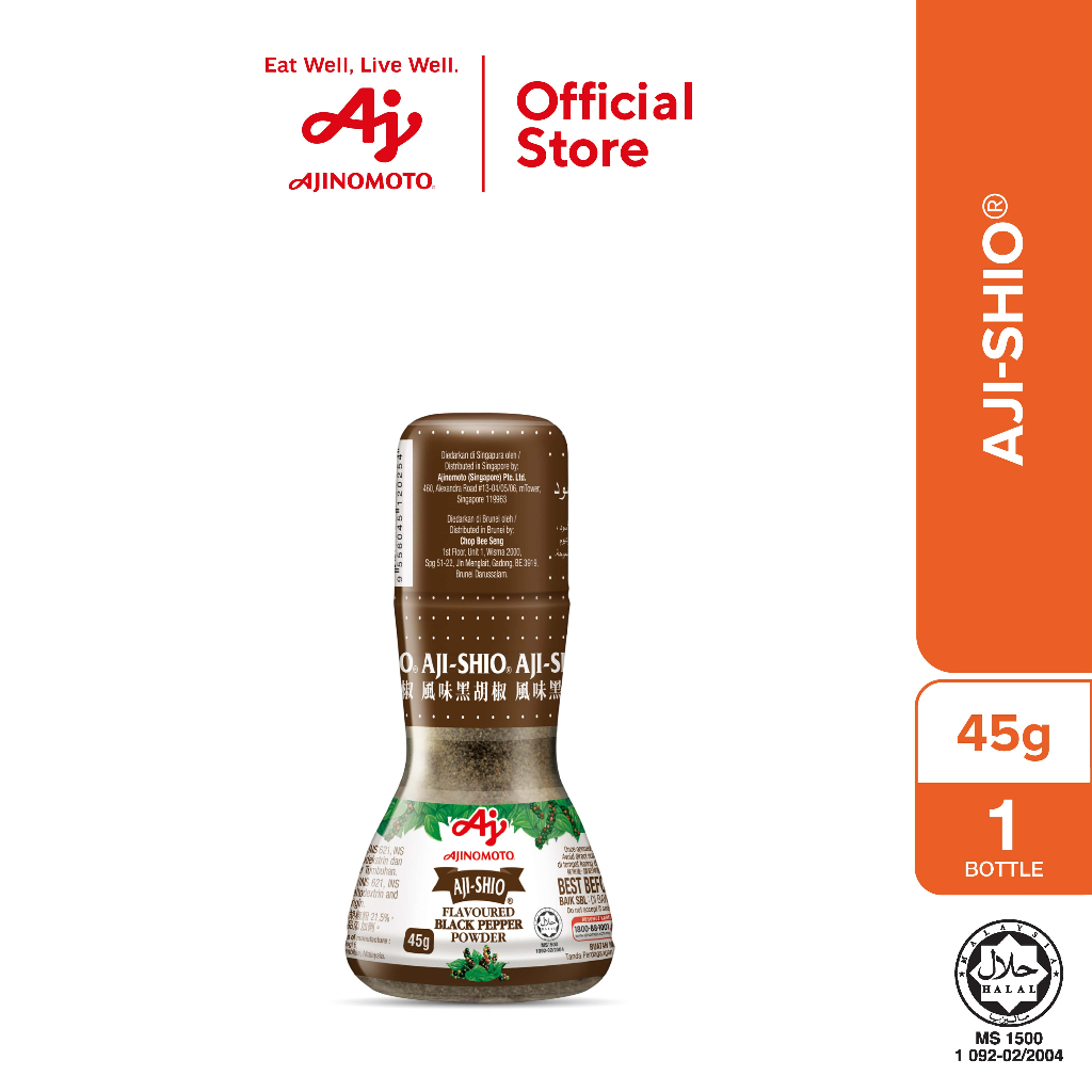 AJI-SHIO® Black Pepper Bottle (45g) | Shopee Malaysia