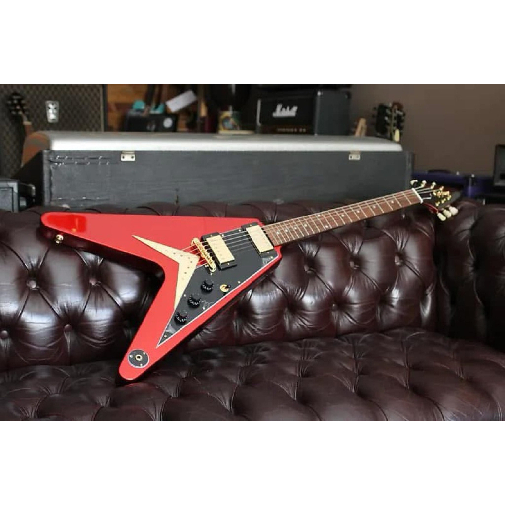 Epiphone EXCLUSIVE LIMITED EDITION FLYING V Ruby Red Metallic Electric Guitar | Shopee Malaysia