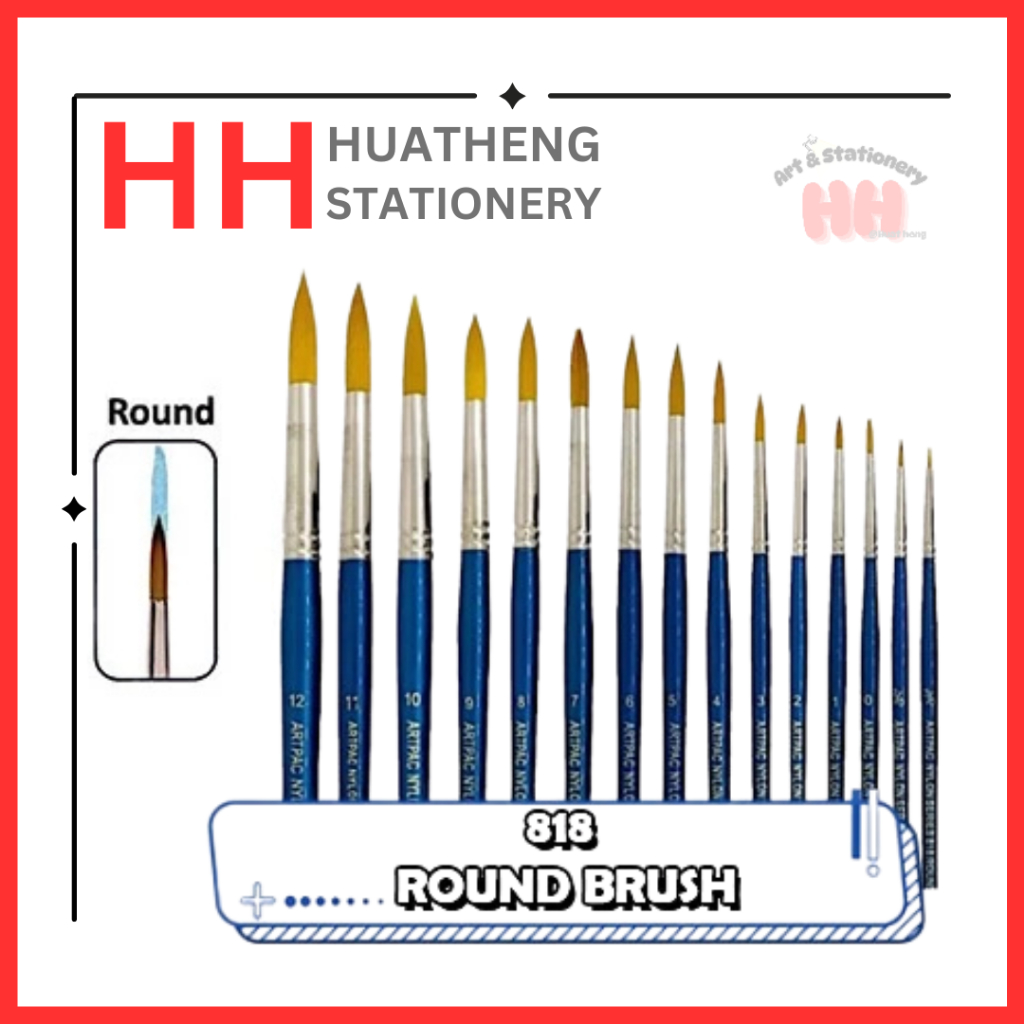 Nylon Brush Round / 252 Round And 578 Flat / Berus Warna / Painting ...
