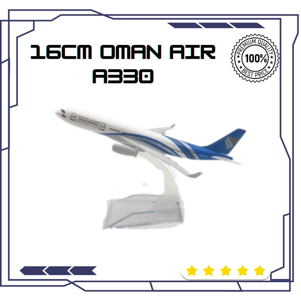 Koleksi Kapal Terbang Diecast Pesawat 16cm Oman Airlines Airbus A330 ...