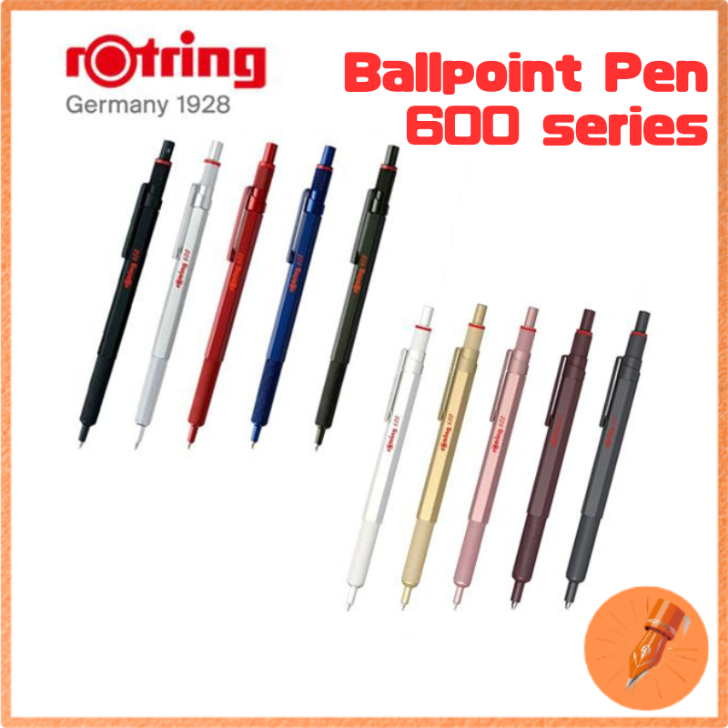 Rotring 600 ballpoint pen, various colors Medium Point Oil-Based ...