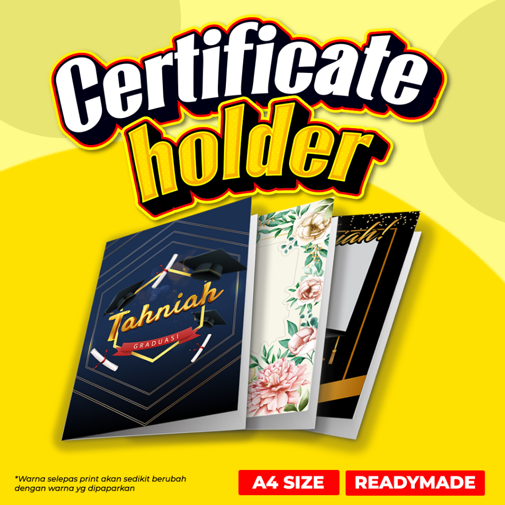 Readystock A4 Certificate Folder Sijil Folder Design Readymade | Shopee Malaysia