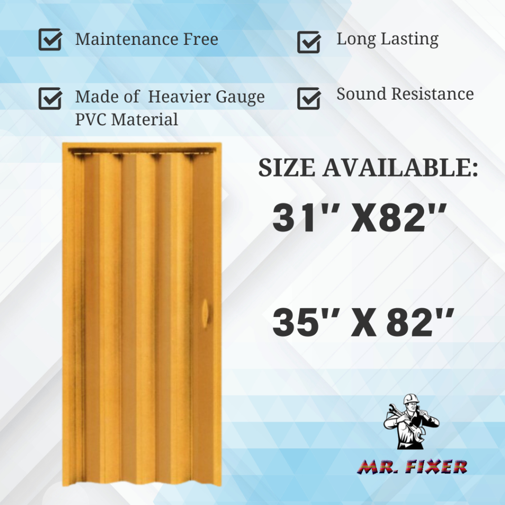 LINK PVC Folding Door Plastic Door Pintu Lipat Plastik Tandas Bilik Air ...