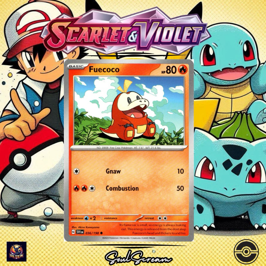 Pokemon TCG Fuecoco Crocalor Scarlet Violet Base Set | Shopee Malaysia