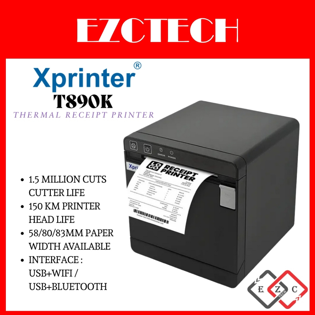 XPRINTER T890K HIGH END 58/80/83MM THERMAL RECEIPT PRINTER USB+WIFI ...