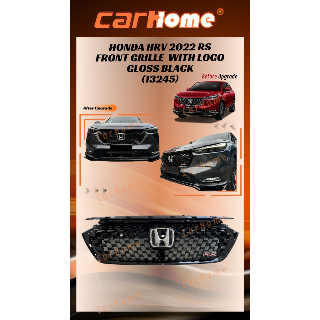 HONDA HRV Gril Depan RS 2022 Dengan Logo Warna Hitam Berkilat | Honda ...