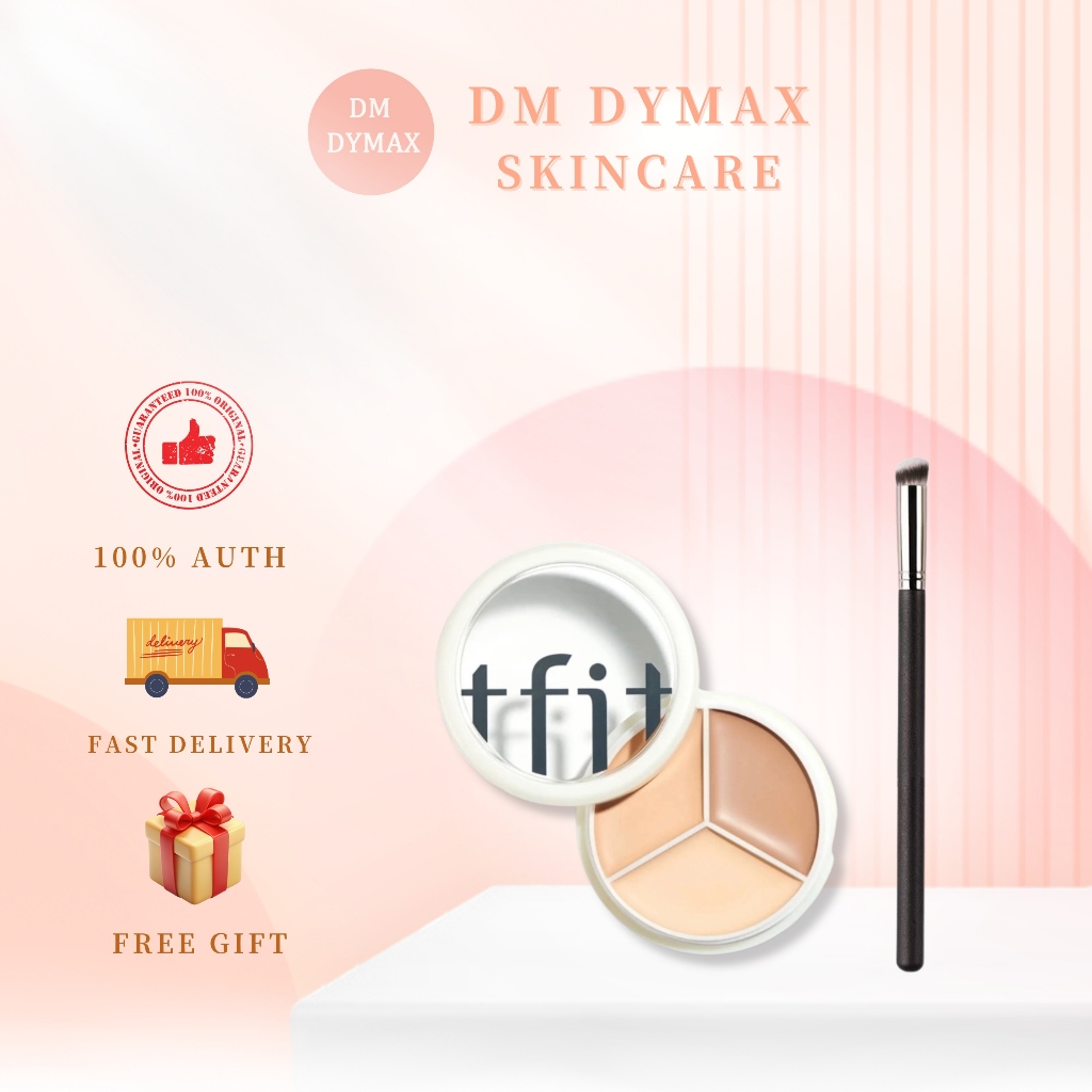 DM DYMAX TFIT Tri-Color Concealer Cover Spots Dark Circles Under Eyes ...