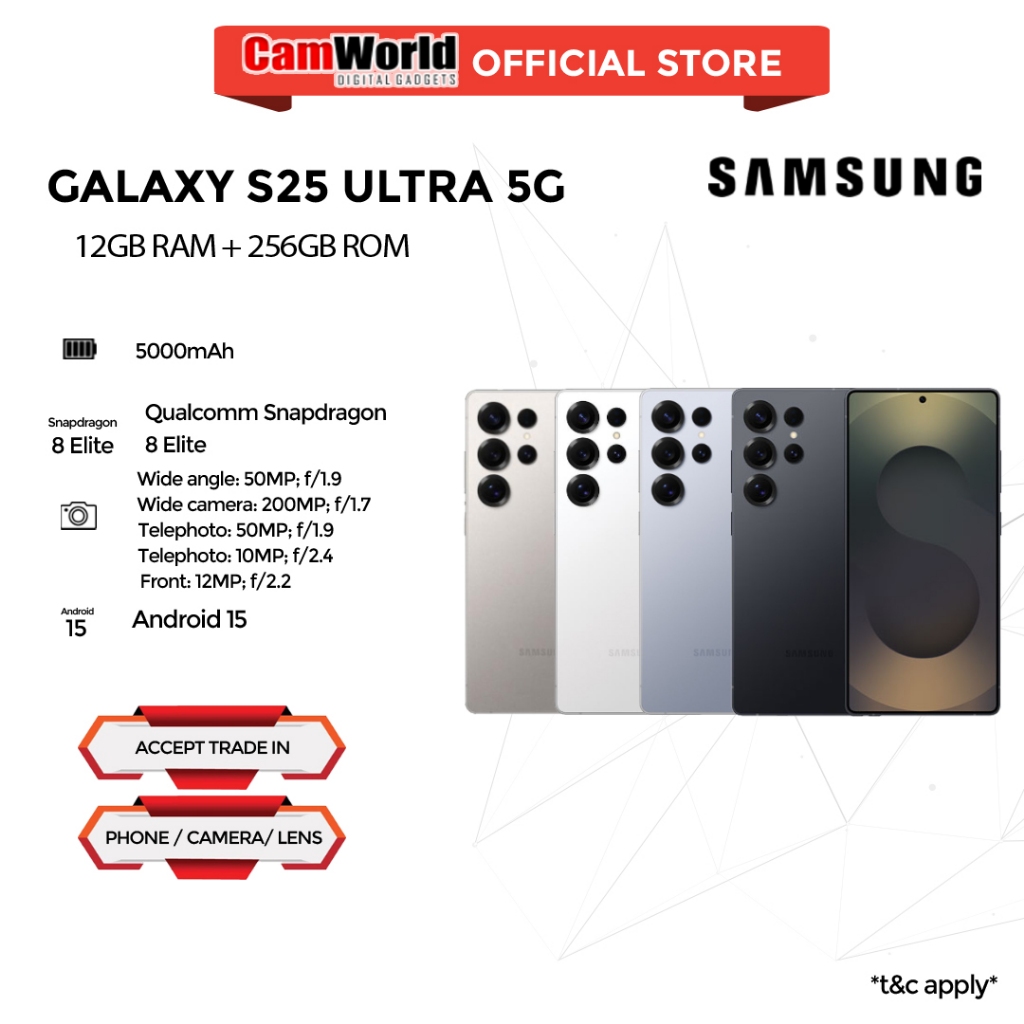 Samsung Galaxy S25 Ultra ( 12GB/256GB ) SM-S938 Waranti Samsung ...