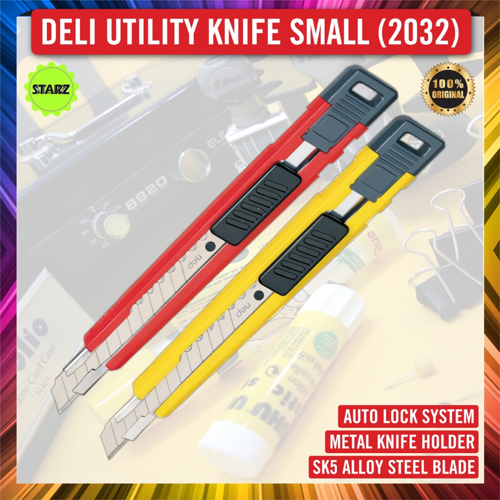 Deli Utility Knife With SK5 Alloy Steel Blade / Small Quality Cutter ...
