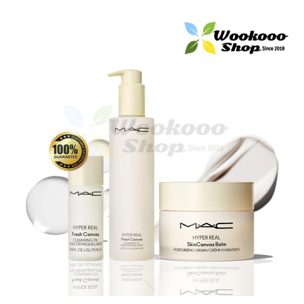 100% Original - MAC Hyper Real Fresh Canvas Cleansing Oil 15ml / 200ml ...