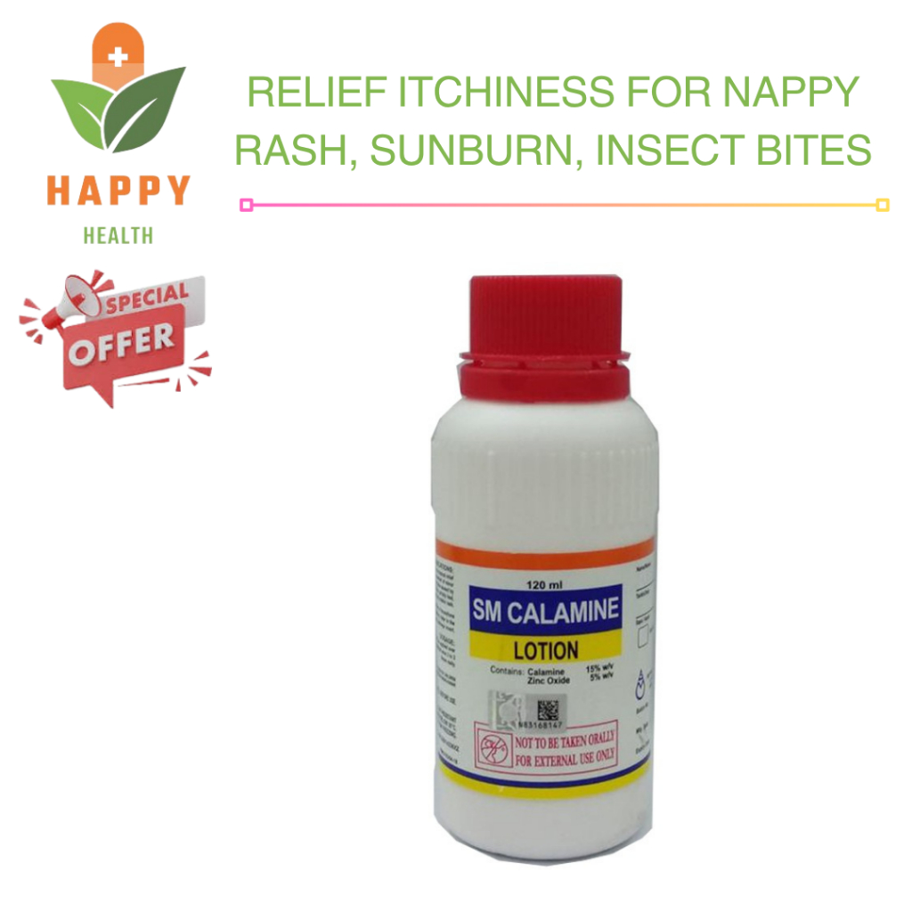 [ Exp 6/2028 ] SM Calamine Lotion 120ML - For Relief of Skin Itchiness ...
