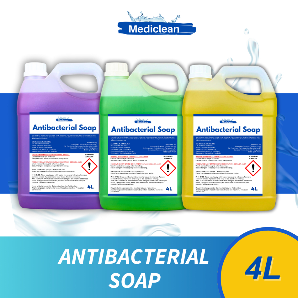 Mediclean Antibac Hand Wash Soap 4L | Shopee Malaysia
