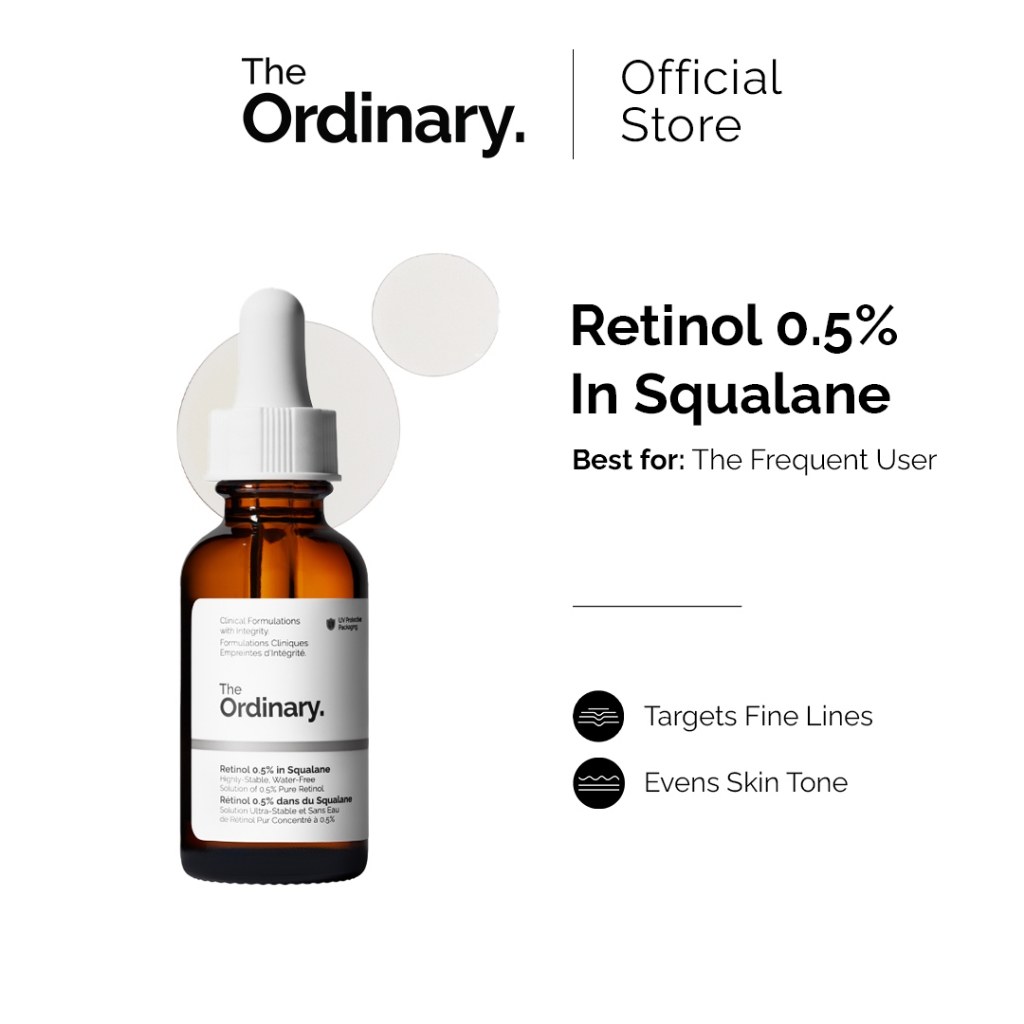 The Ordinary Retinol 0.5% In Squalane - 30 mL| Targets Early Signs of ...
