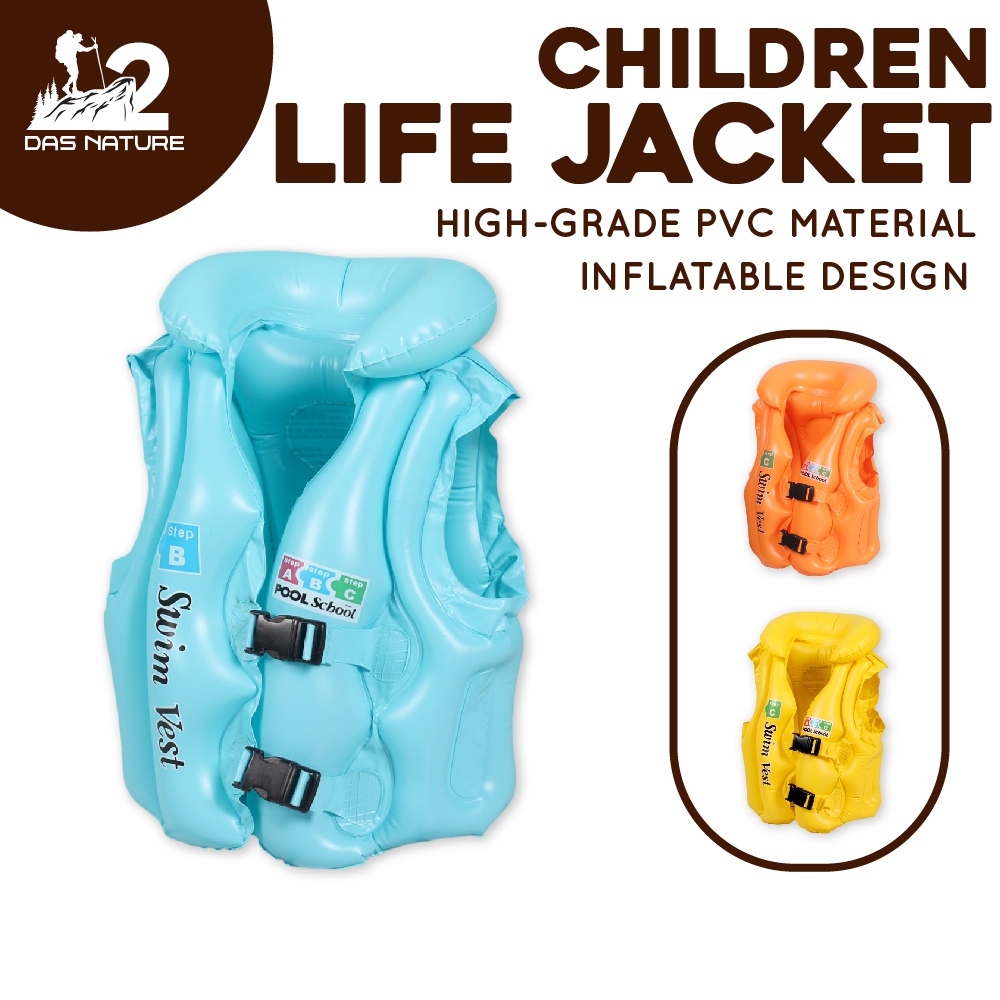 Children Life Jacket Vest ABC Pool School Inflatable Pool Float Life ...