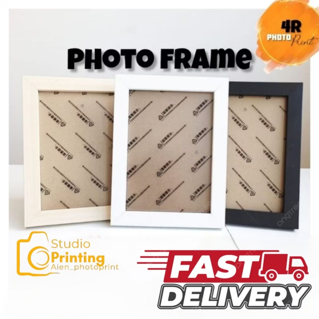 🔥HIGH QUALITY🔥| Bingkai Frame gambar 4R, A4, Wooden Photo Frame ...