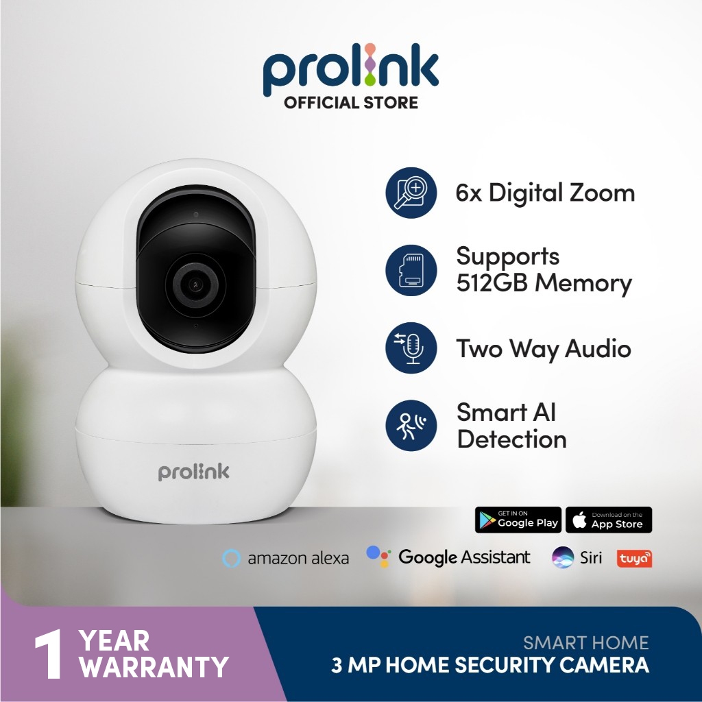 [SIRIM CERTIFIED] Prolink 3MP Full HD WiFi IP Camera | AI Motion ...