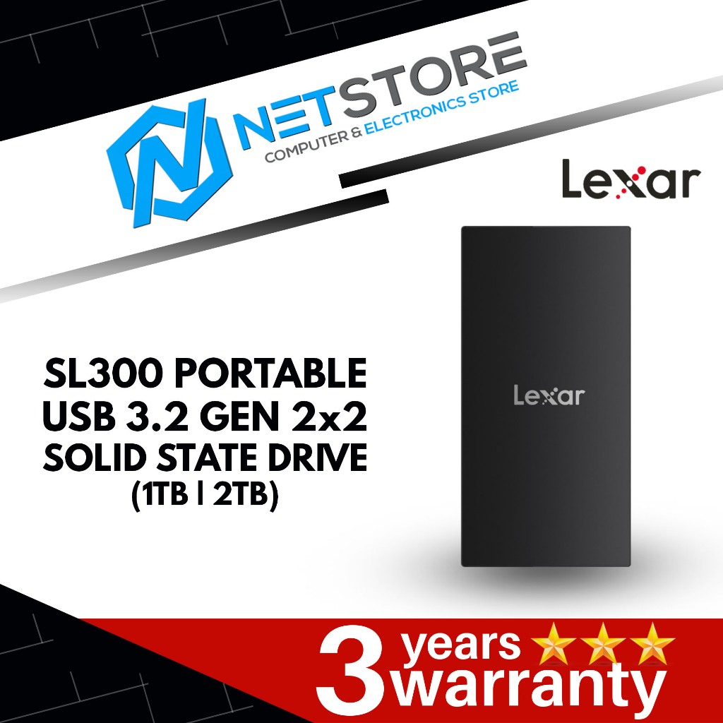 LEXAR SL300 2TB PORTABLE SSD USB 3.2 GEN 2x2 -(1TB | 2TB) | Shopee Malaysia