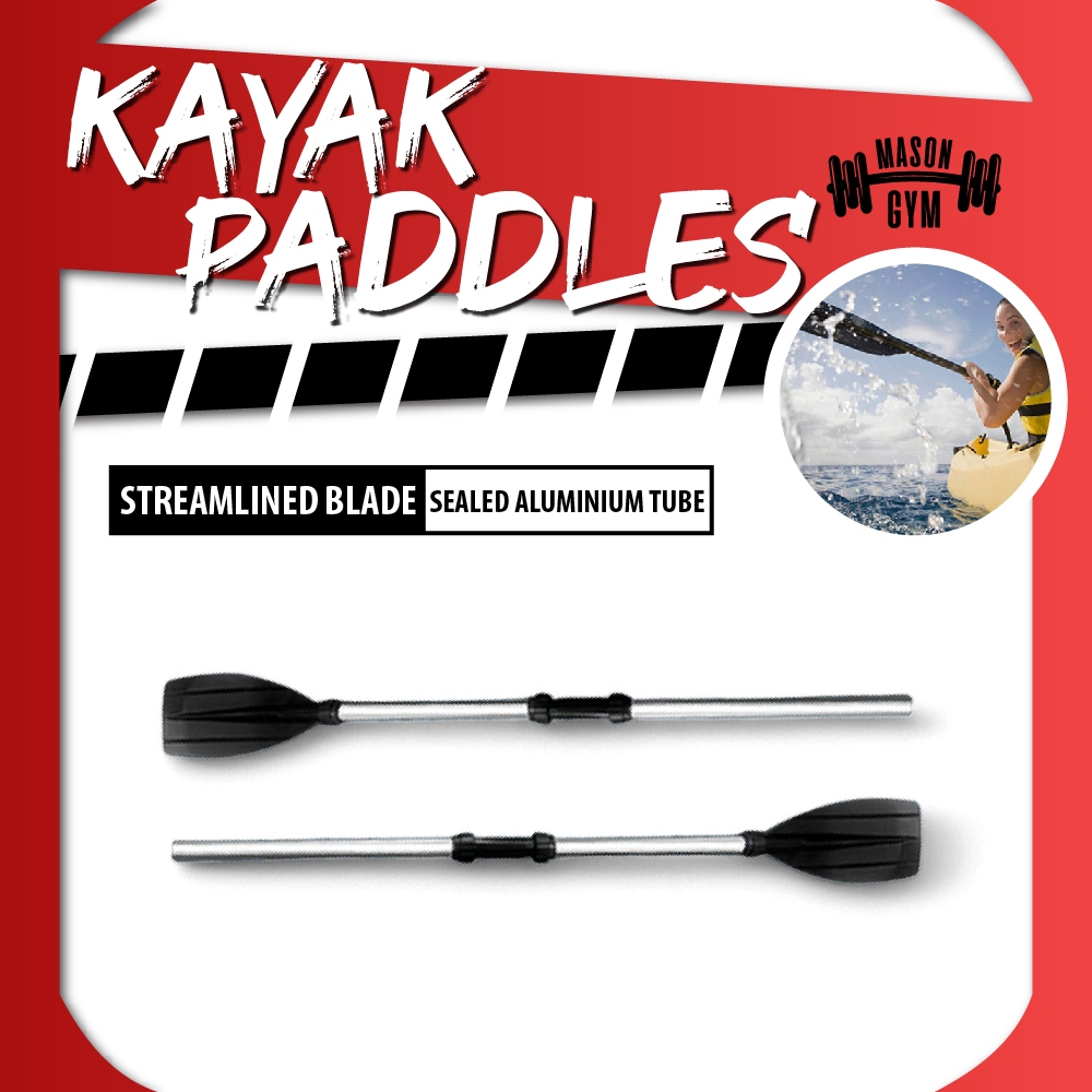 Kayak Fishing Paddle Aluminum Oars Inflatable Boat Canoe ABS Waterproof ...
