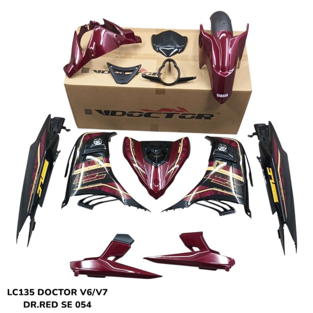 LC135 V4 TO V7 2025 NEW VERSION DOCTOR YAMAHA BODY COVER SET WITH SIAP ...