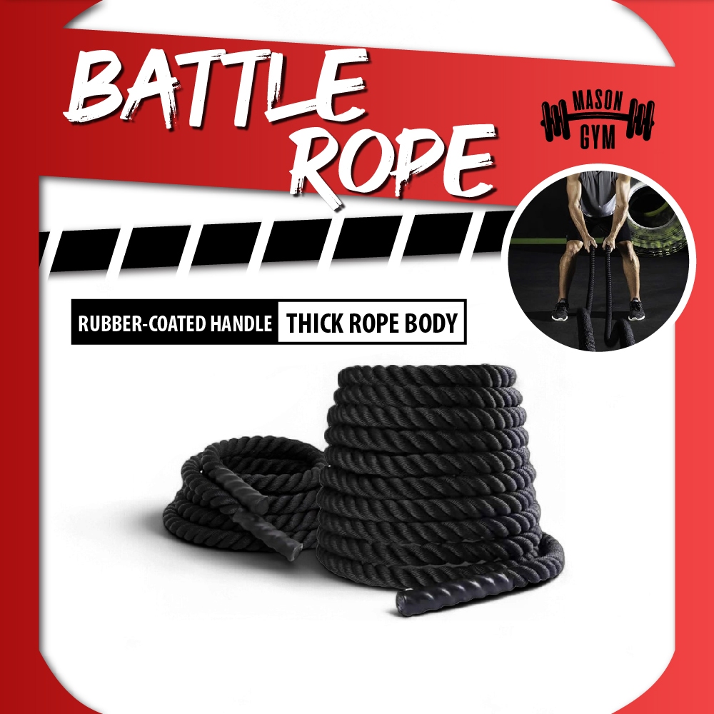 Battle Rope 38mm Tali Gym MMA Training Battling Rope Gym Equipment ...