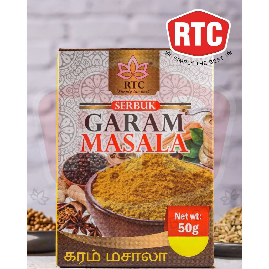 RTC GARAM MASALA / SERBUK GARAM MASALA RTC ( PACKAGING : 50G ) | Shopee ...