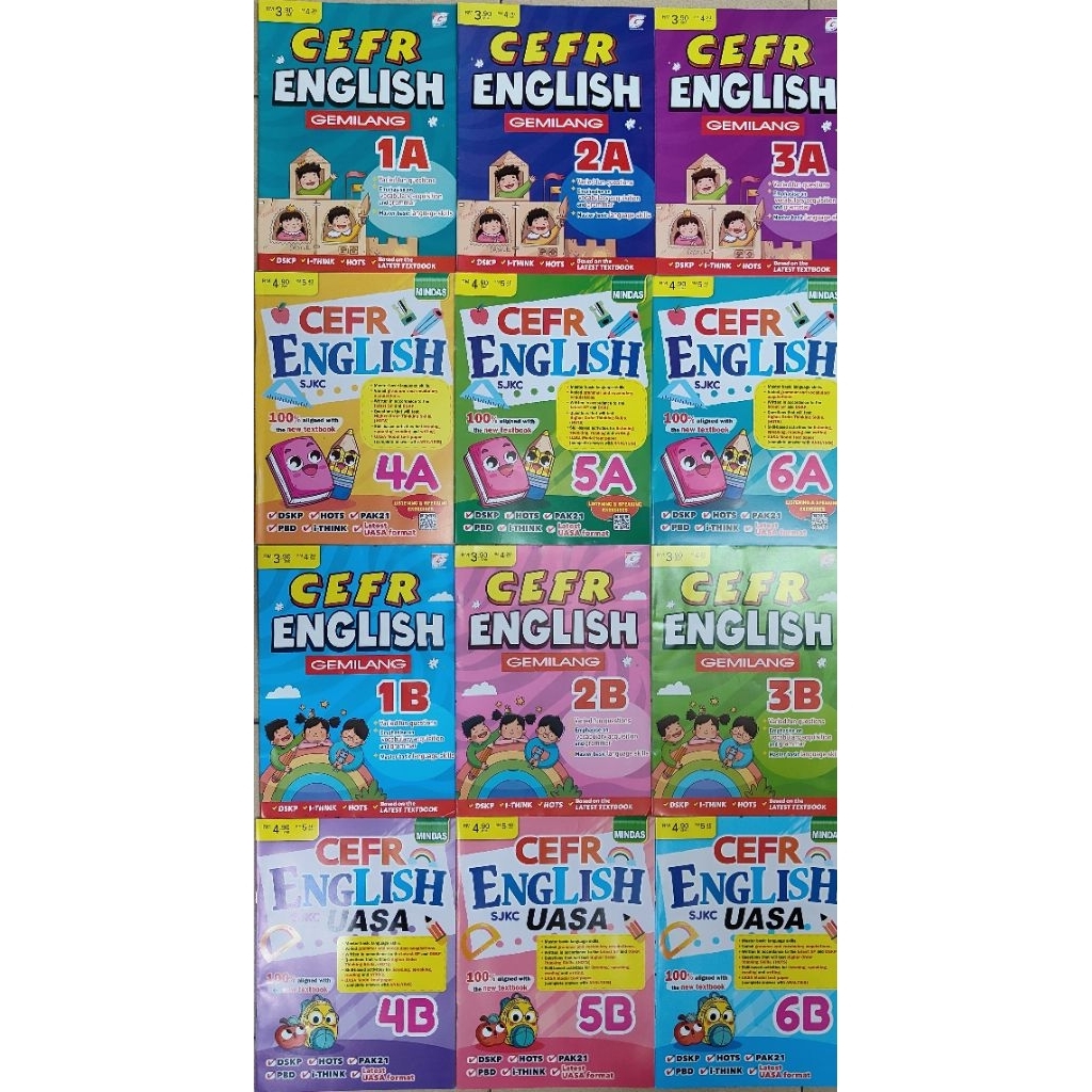 BUKU LATIHAN GEMILANG(2025)CEFR ENGLISH TAHUN 1-TAHUN5 A/B 超优英文 | Shopee Malaysia