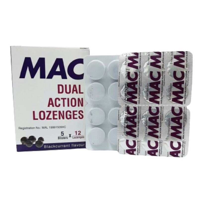 MAC DUAL ACTION LOZENGES 1BOX GOT 5STRIP (EXP 9/2025) | Shopee Malaysia