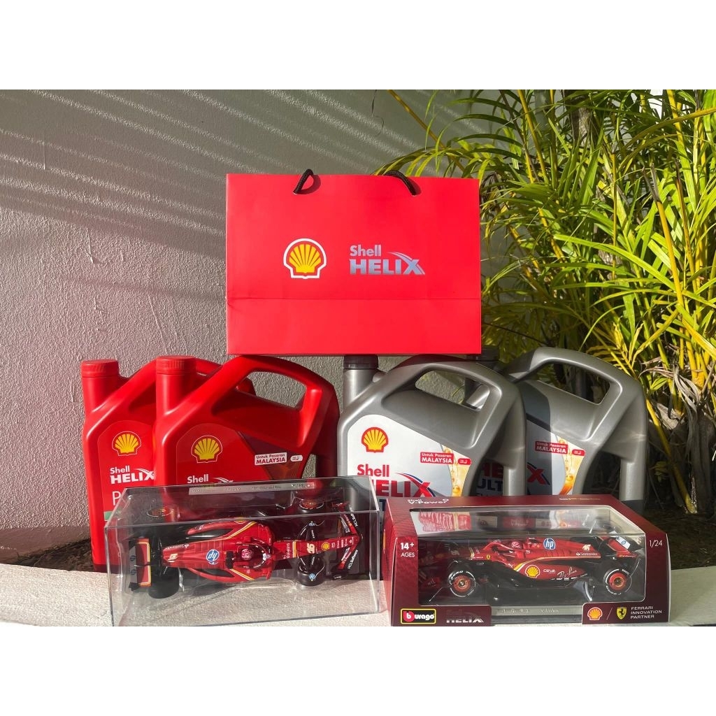 Shell Ferrari F1 SF-24 1:24 + Lubricant Helix | Shopee Malaysia