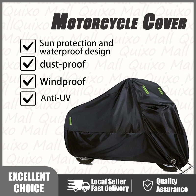 3 Layers Motorcycle Cover windproof Dust UV Outdoor Protection Motor ...