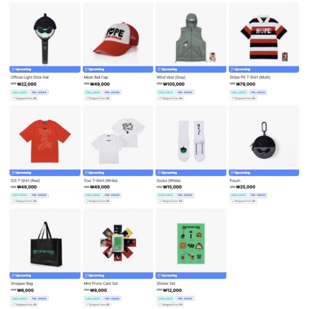 BTS j-hope tour Hope On The Stage Final official merch (sealed full set ...